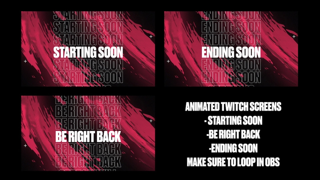 Scrolling Text Animated Twitch Screens - Etsy