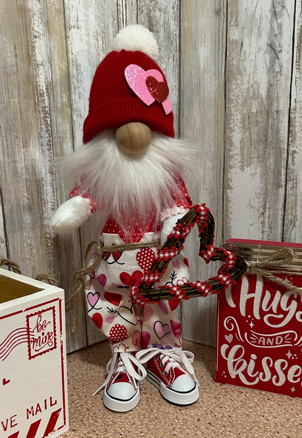 Valentines Boy Gnome Standing Gnome Home Decor Gift Sweetheart Doll W ...