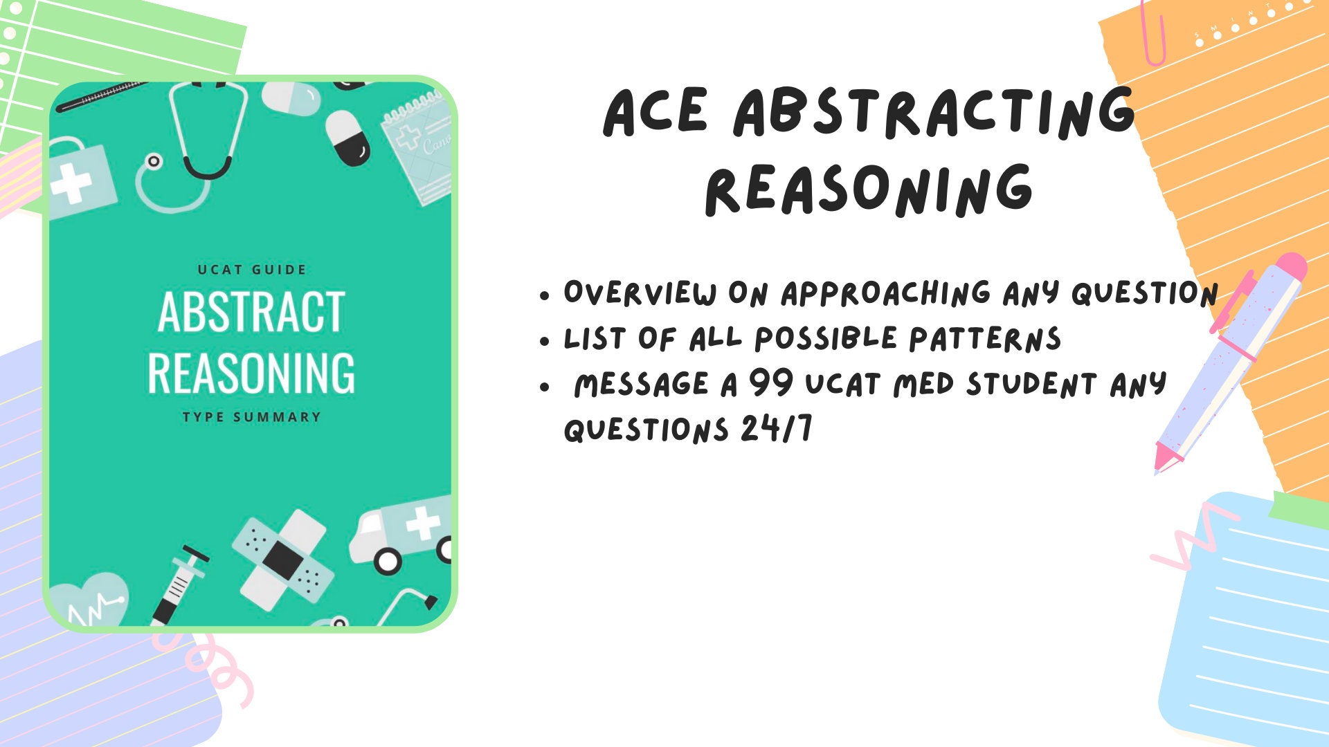 99 UCAT Abstract Reasoning All Patterns List Mindset | Etsy