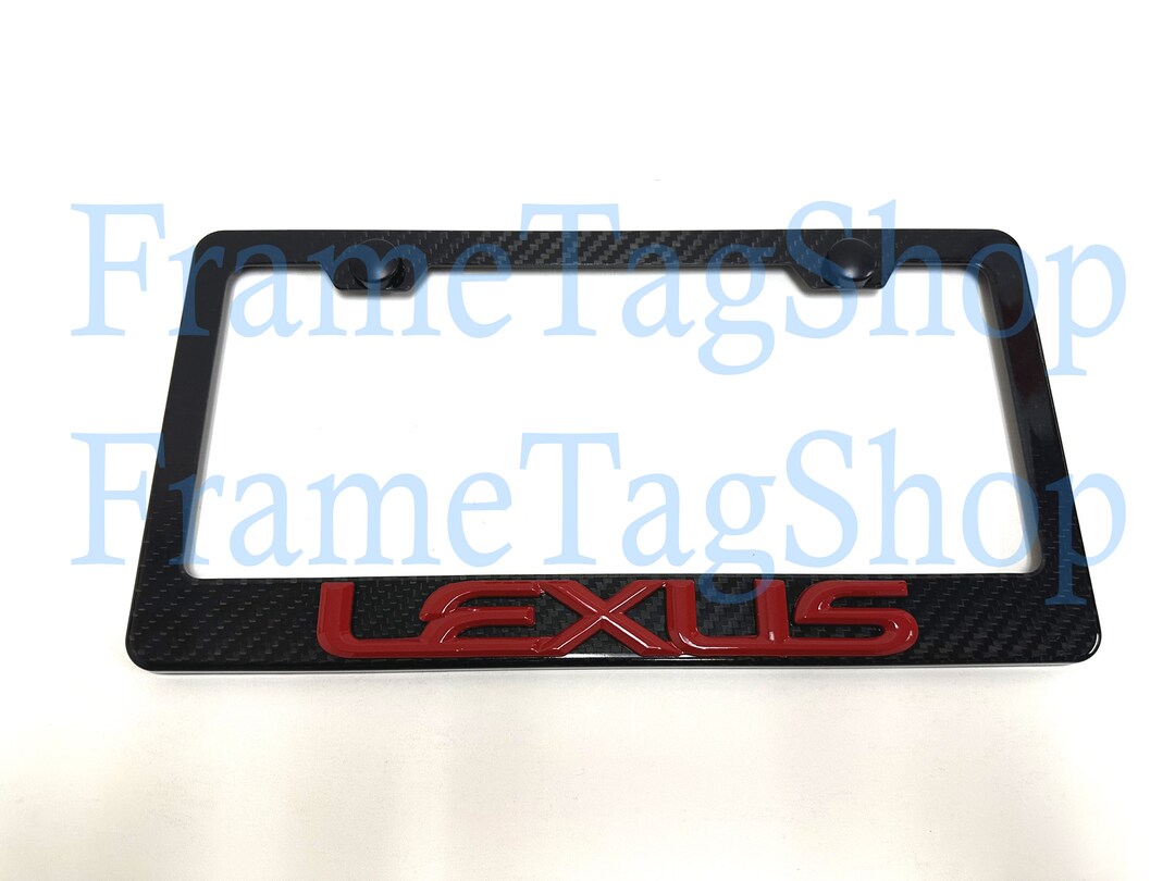 1x Red Lexus 3D Emblem Badge Real 3K Twillweave Real Carbon Fiber ...