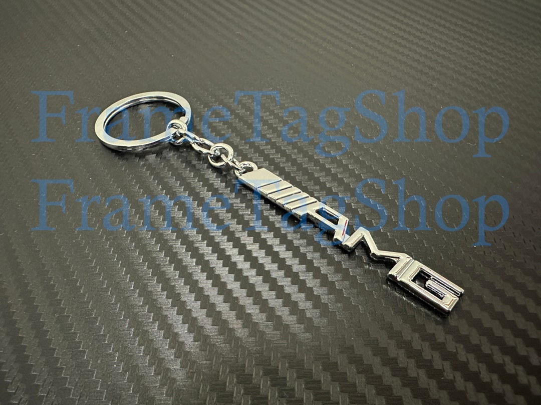 3D Design Metal (silver) ////AMG Emblem Car Badge Logo Keychain Keyring ...