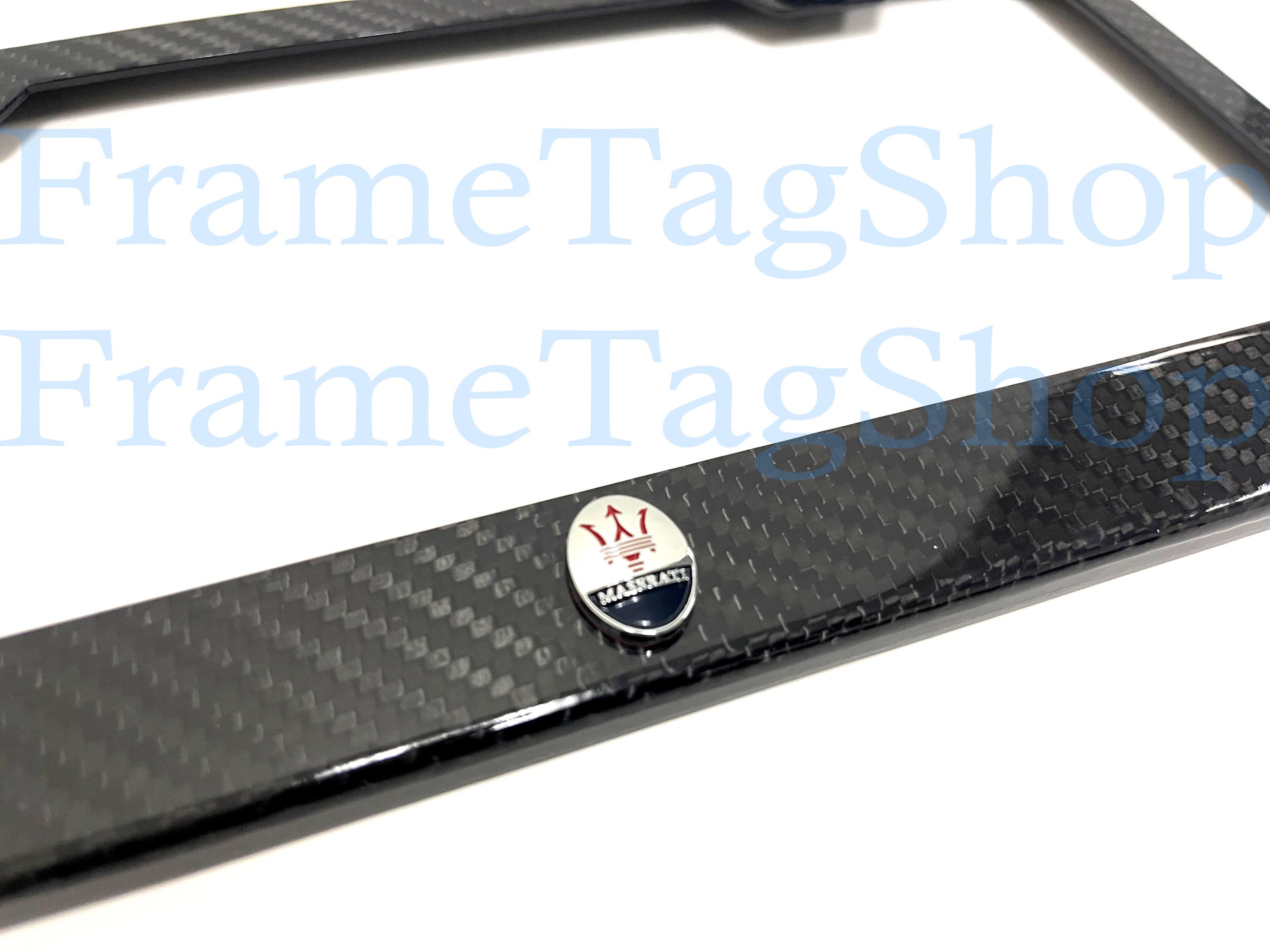 1x Maserati Logo 3D Emblem Badge Real 3K Twillweave Real Carbon Fiber ...