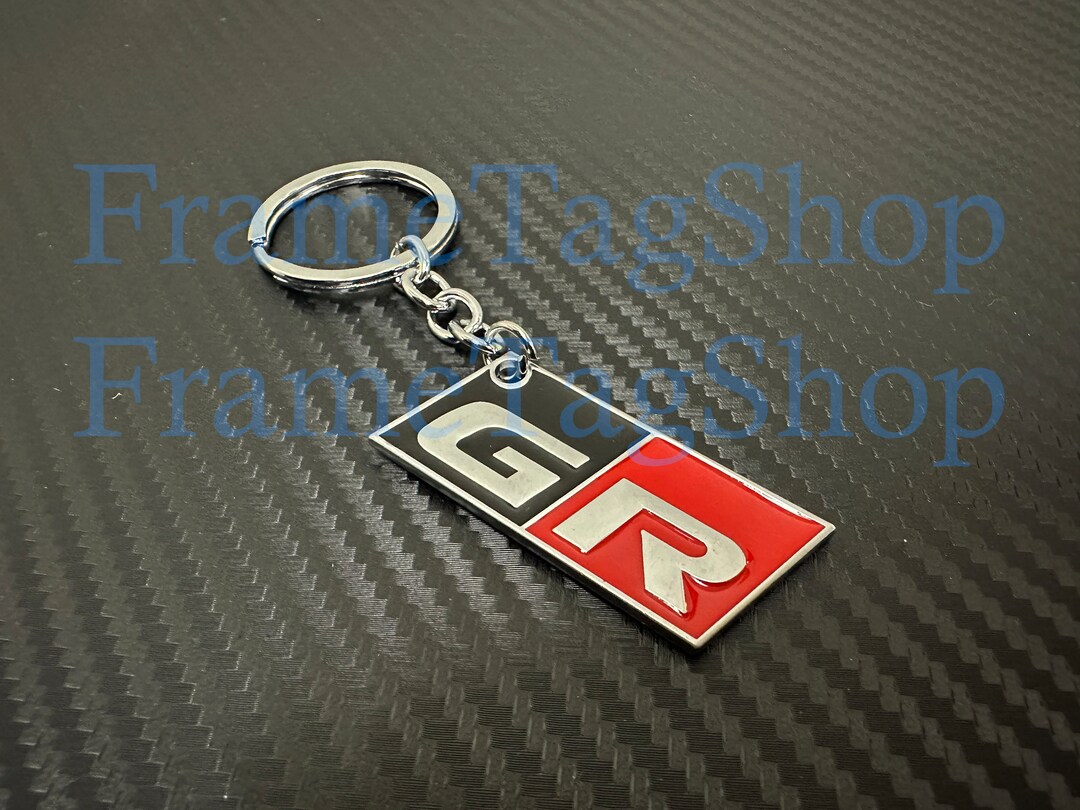 3D Design Metal GR Gazoo Racing Emblem Car Badge Logo Keychain Keyring ...