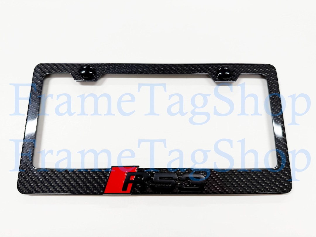 1x Black/red RS3 3D Emblem Badge Real 3K Twillweave Real Carbon Fiber ...