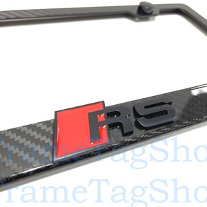 1x Black/red RS (racing Sport) 3D Emblem Badge Real 3K Twillweave Real ...