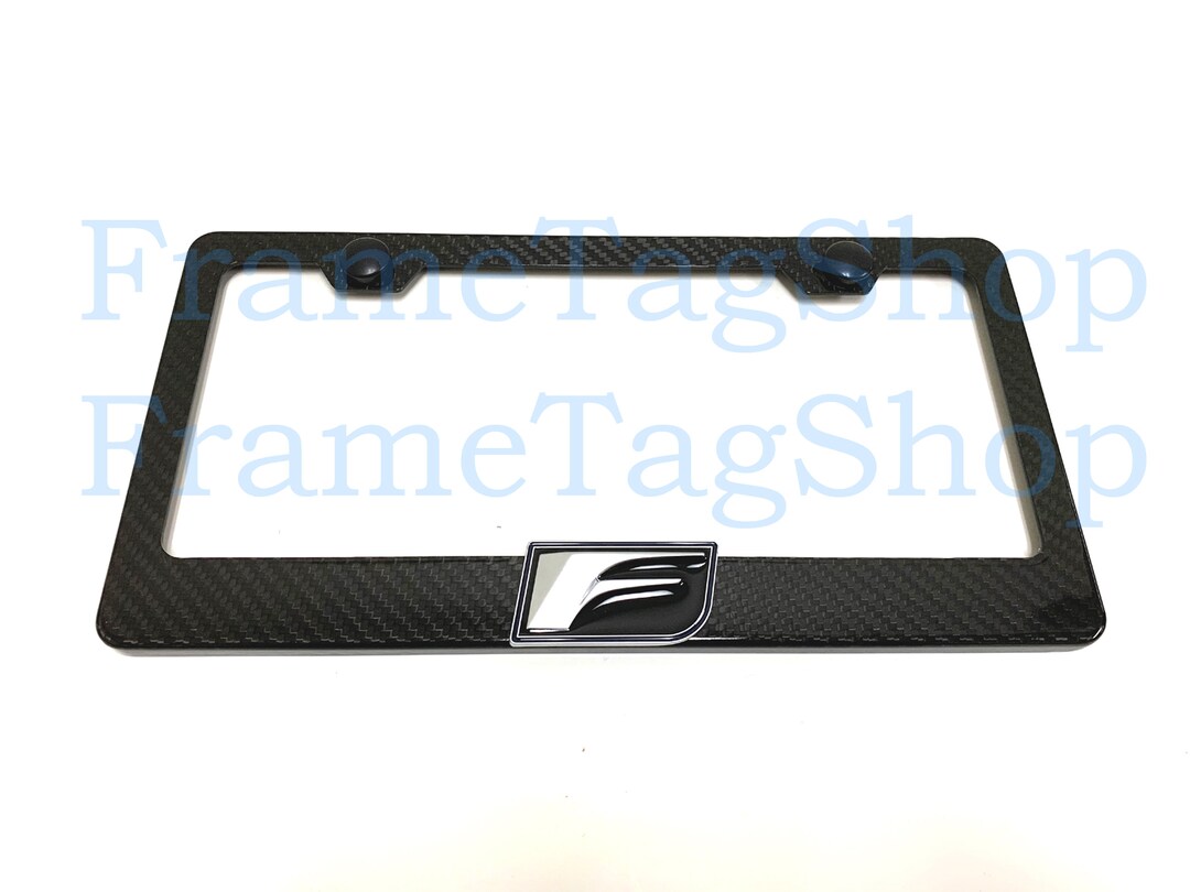 1x Black F 3D Emblem Badge Real 3K Twillweave Real Carbon Fiber License ...