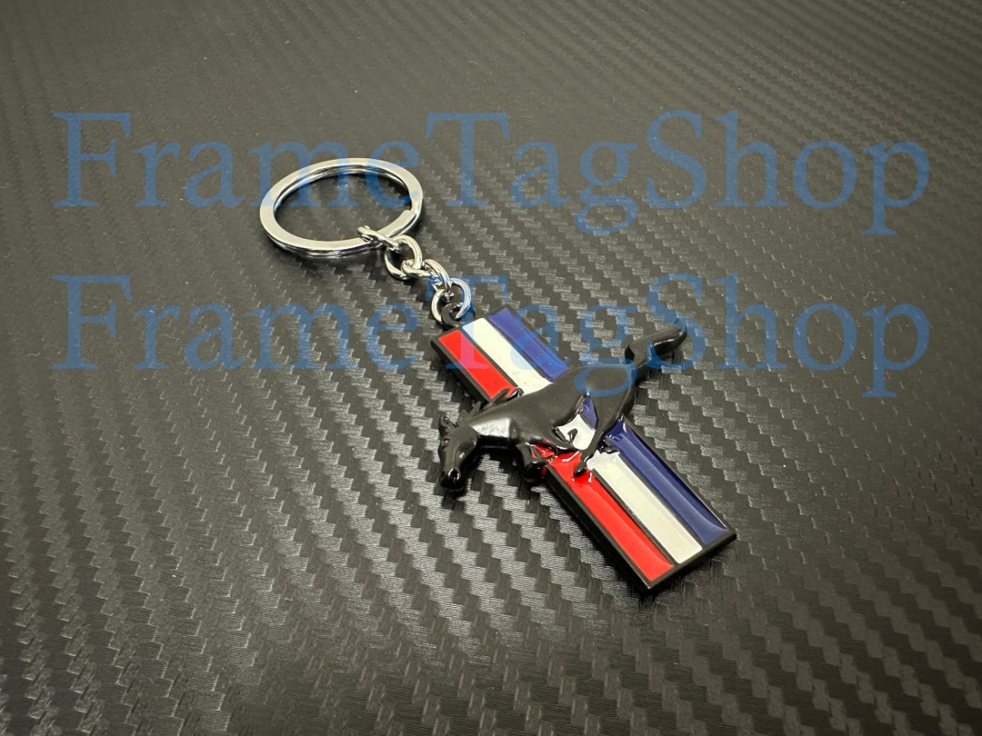3D Design Metal Tri-color Bar Pony Runninghorse Emblem Car Badge Logo ...