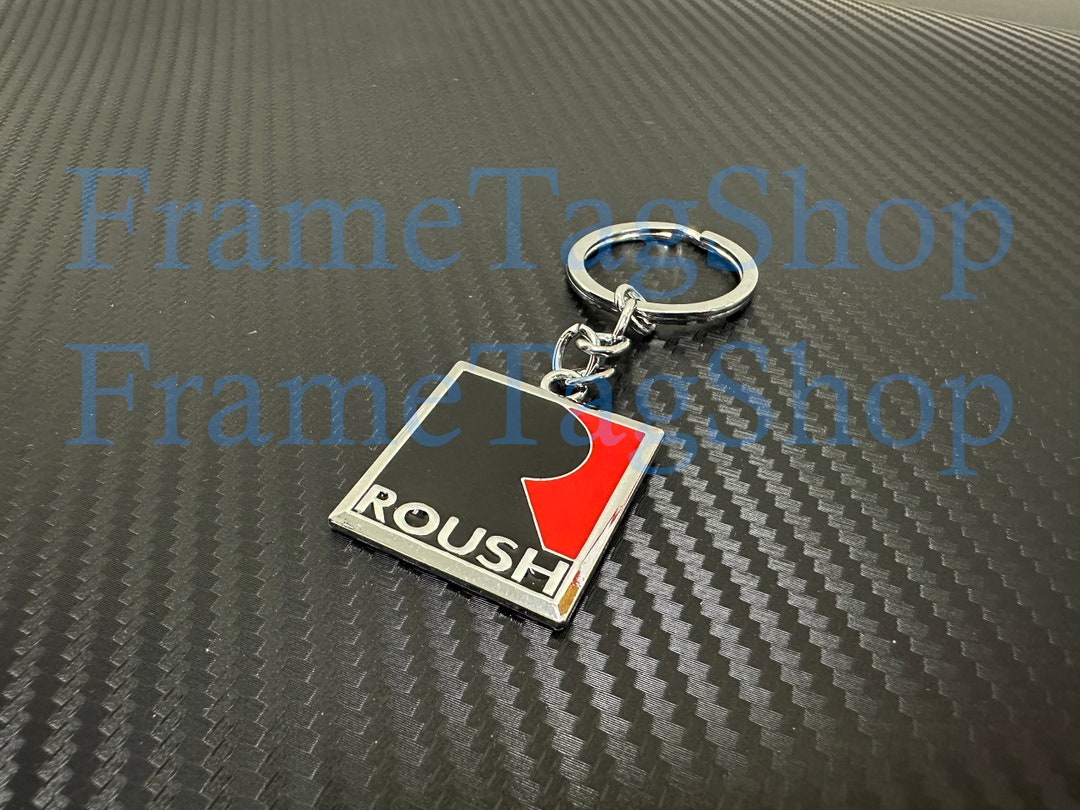 3D Design Metal ROUSH Emblem Car Badge Logo Keychain Keyring Key Chain ...