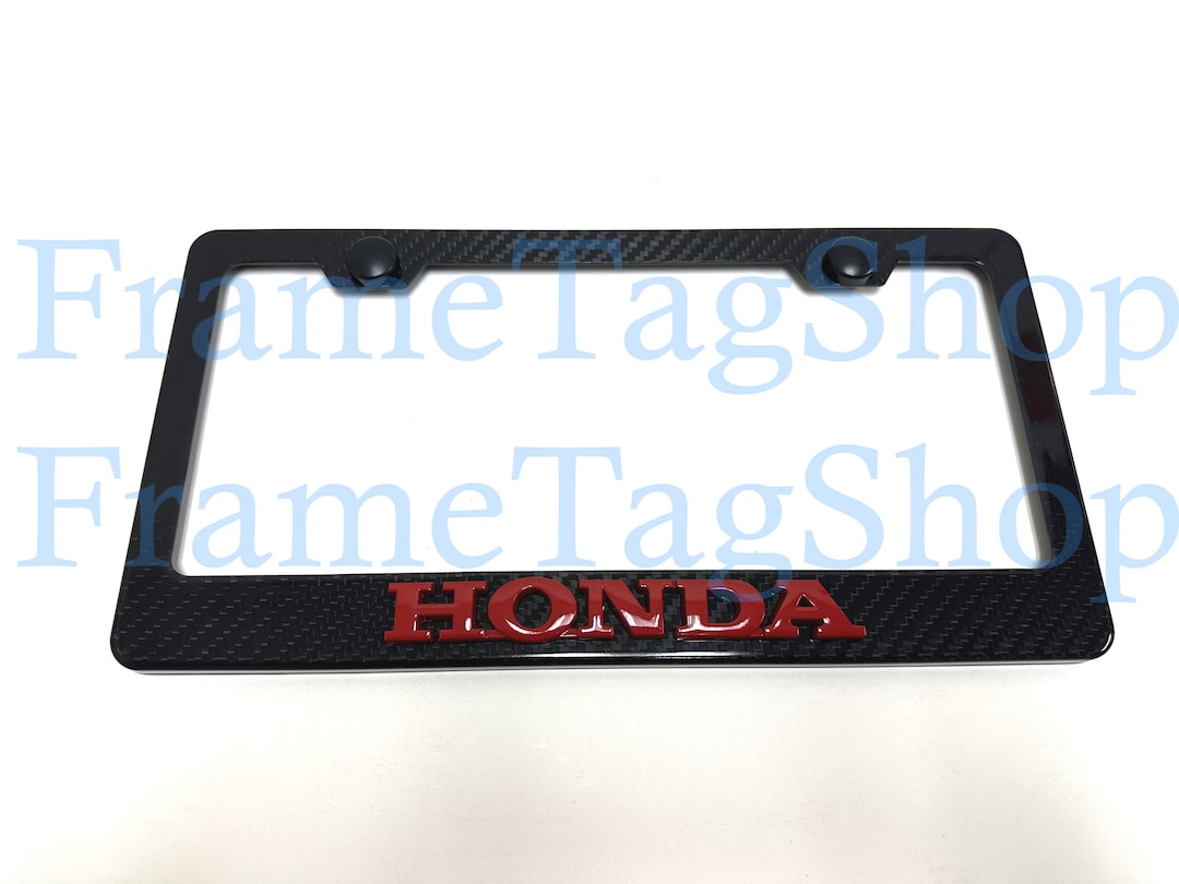 1x Red Honda 3D Emblem Badge Real 3K Twillweave Real Carbon Fiber ...