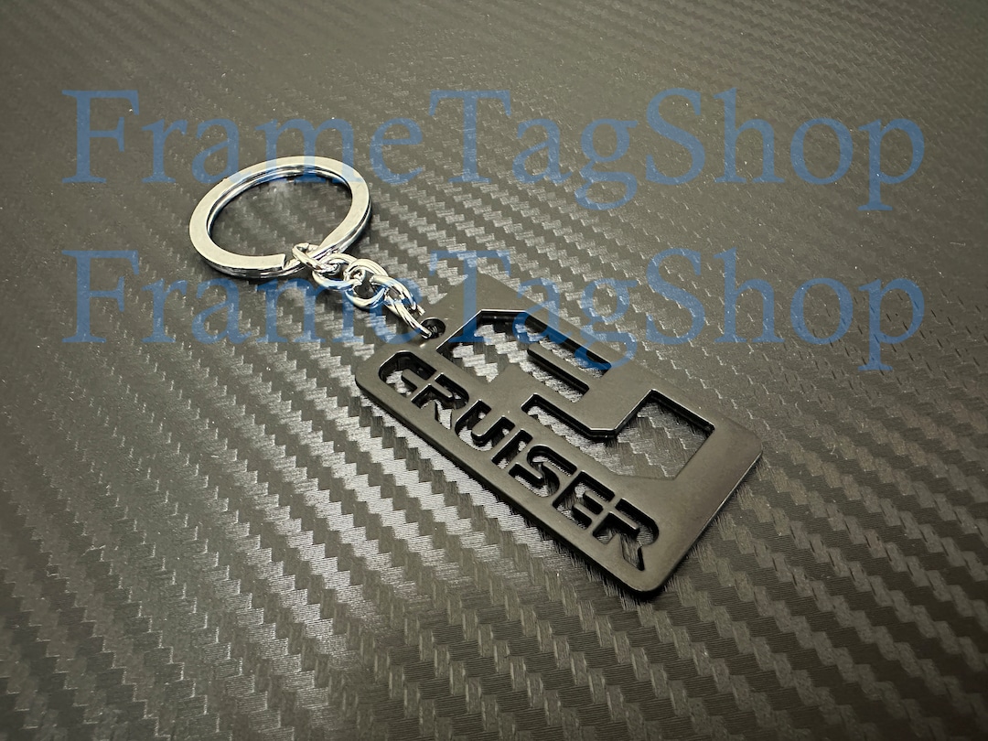Metal Made Black FJ Cruiser Emblem Car Badge Logo Keychain Keyring Key ...