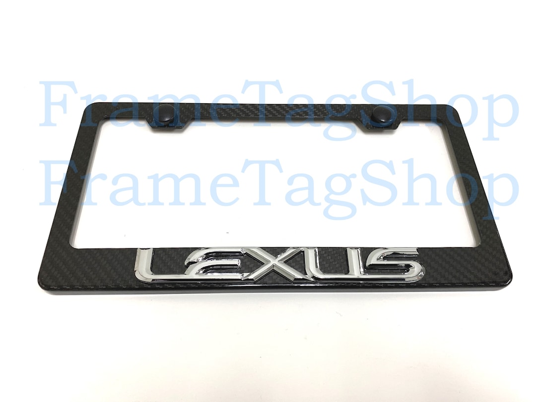 1x Lexus 3D Emblem Badge Real 3K Twillweave Real Carbon Fiber License ...
