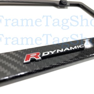 1x R-dynamic 3D Emblem Badge Real 3K Twillweave Real Carbon Fiber ...