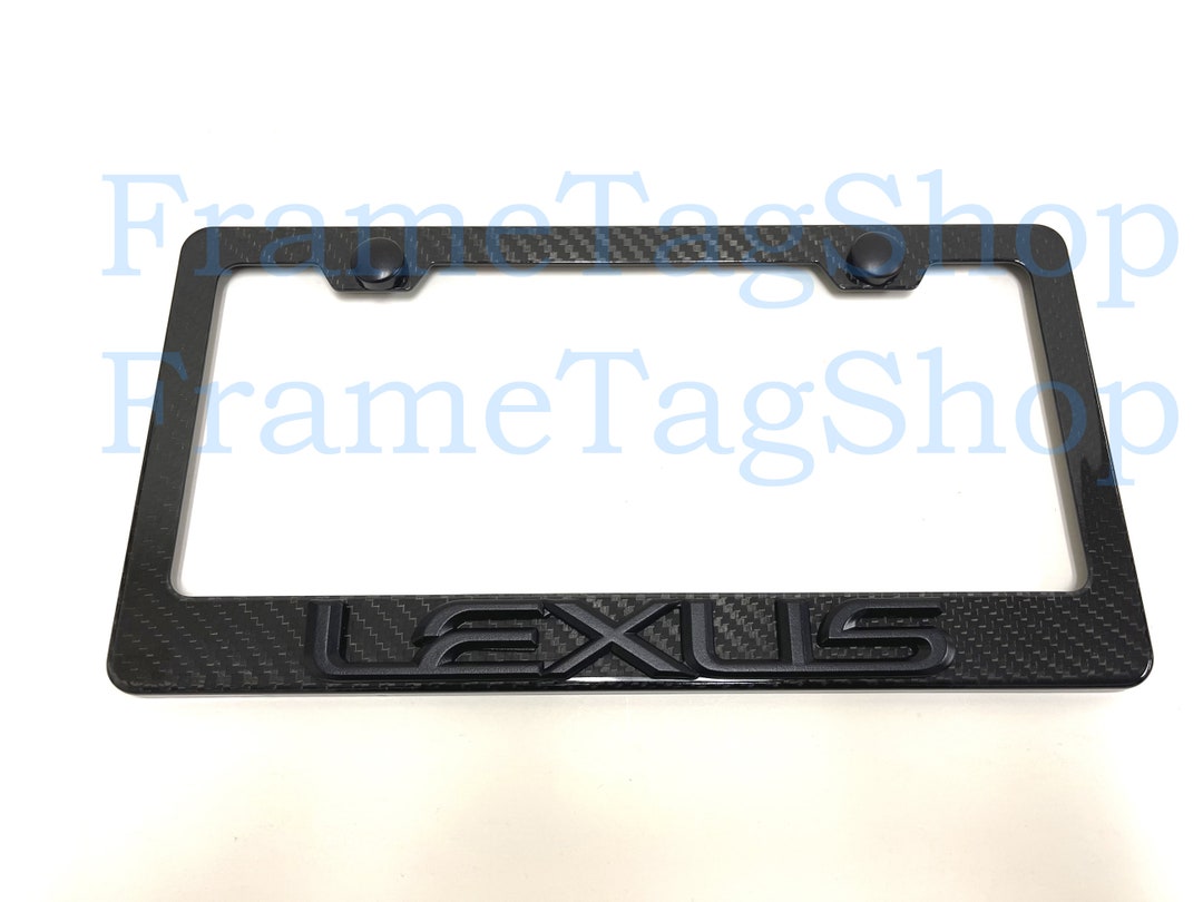 1x Black Lexus 3D Emblem Badge Real 3K Twillweave Real Carbon Fiber ...