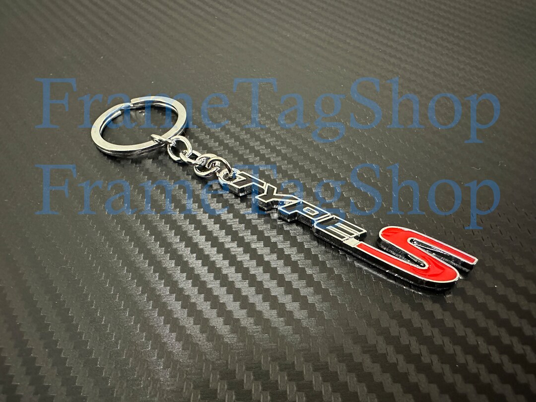 3D Design Metal Type S Emblem Car Badge Logo Keychain Keyring Key Chain ...