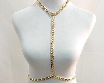 Gold Body Chain | Etsy