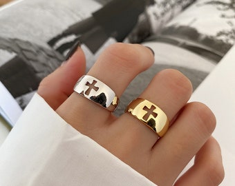 Christian Cross Ring | Etsy