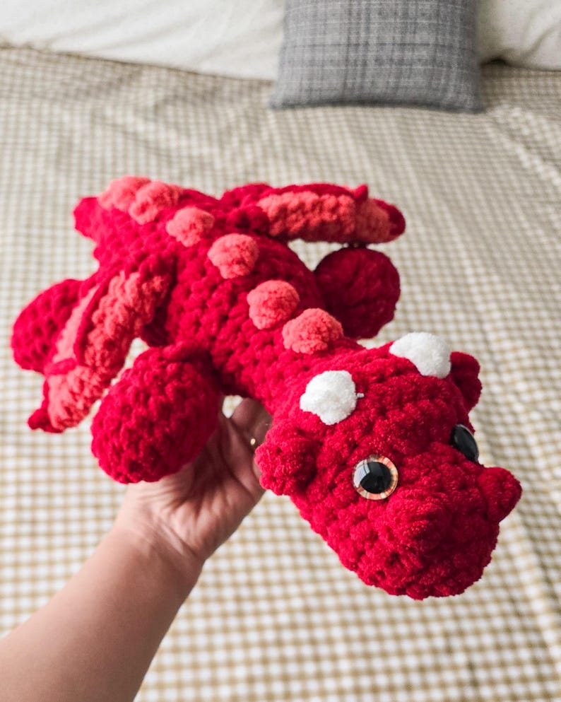 Handmade Crochet Dragon Plush: Fantasy Stuffed Animal Toy - Etsy