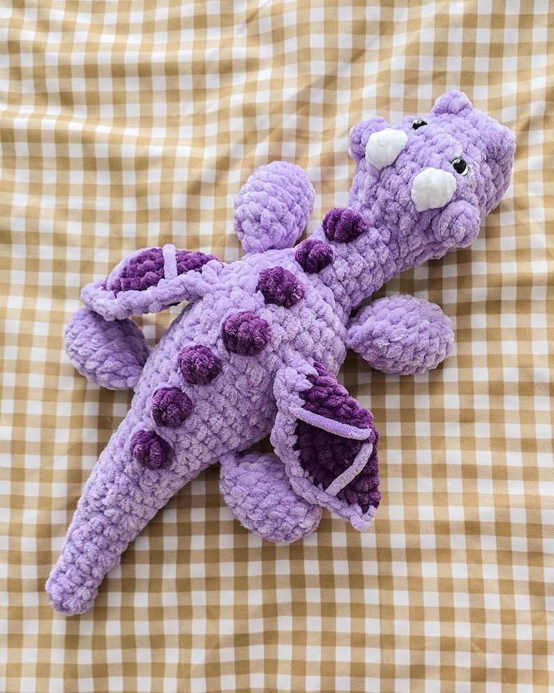 Handmade Crochet Dragon Plush: Fantasy Stuffed Animal Toy - Etsy