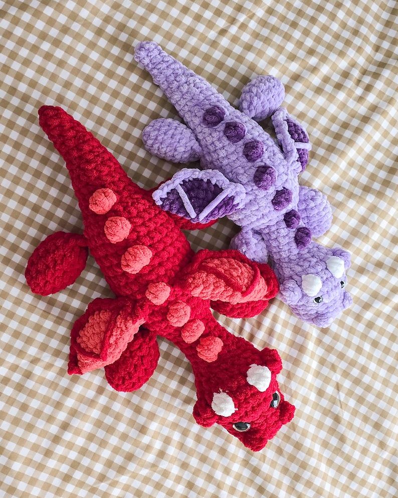 Handmade Crochet Dragon Plush: Fantasy Stuffed Animal Toy - Etsy