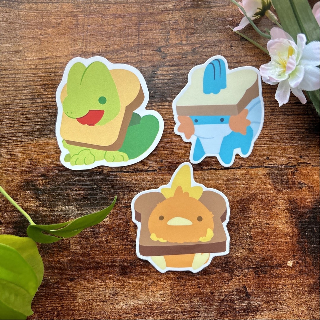 Hoenn Poké-toast 3 Weather, UV, & Water Resistant Individual Stickers ...