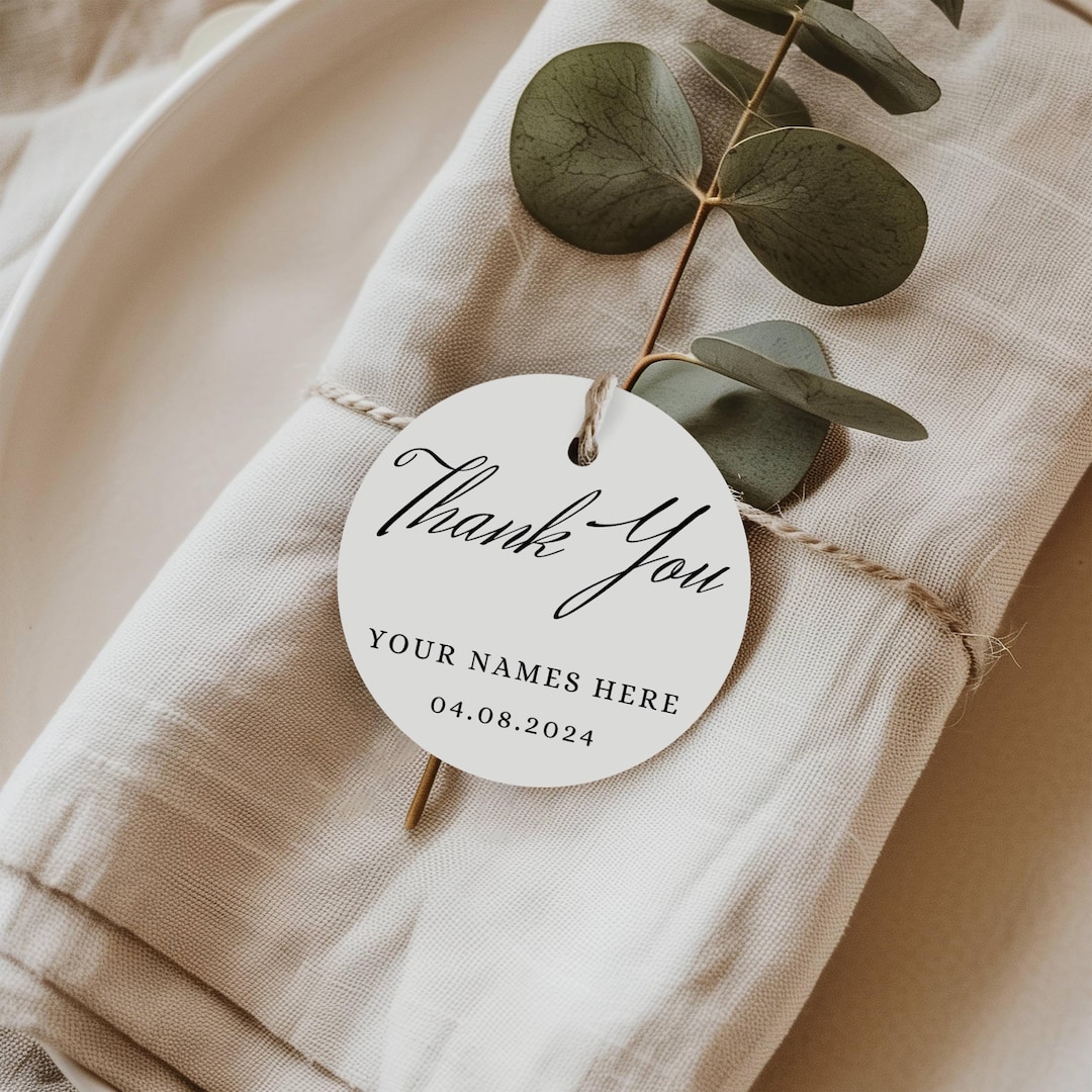 Editable Round Tags Instant Download, Custom Round Wedding Tag ...