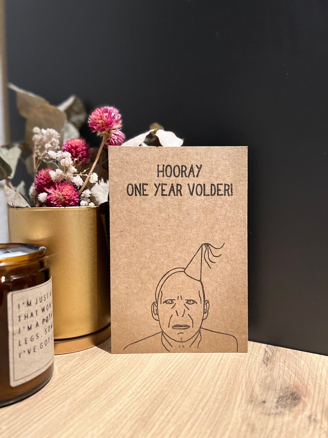Kraft Paper Postcard voldemort for Your Birthday without Envelope - Etsy