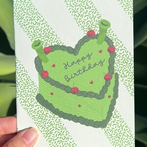 Ogre Birthday Card, Cute Happy Birthday Cake Card, Green Birthday ...