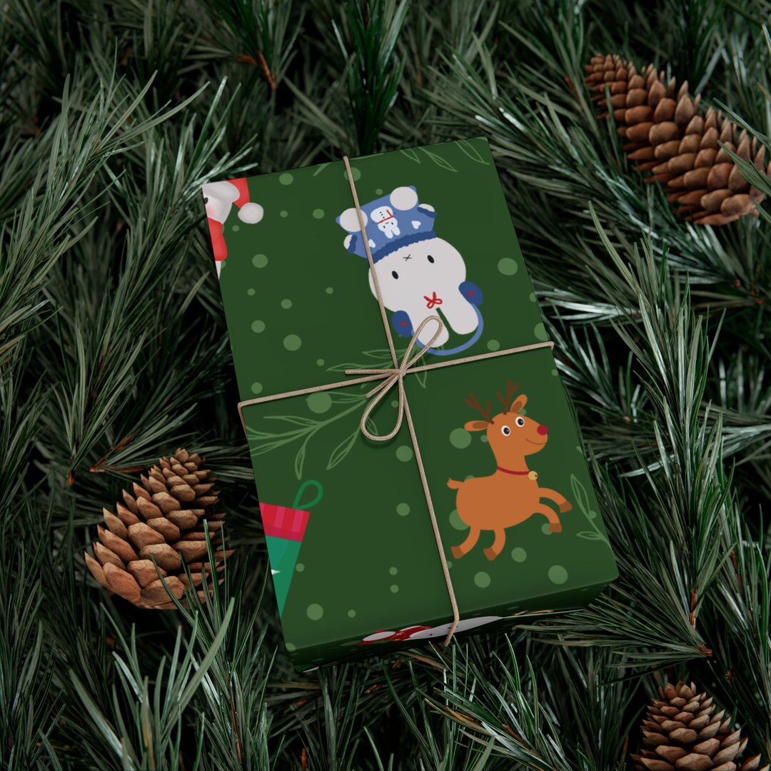 Cute Miffy Holiday Gift Wrap Paper, Cute Miffy Christmas Gift Wrap ...