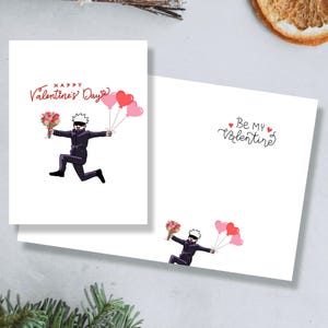 Gojo Satoru Valentines Card, Greeting Card for Jujitsu Kaisen Fans ...
