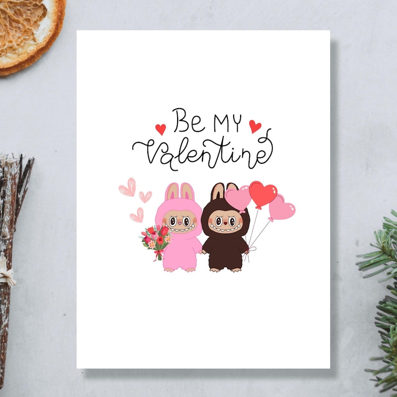Labubu Valentine Cards - Etsy