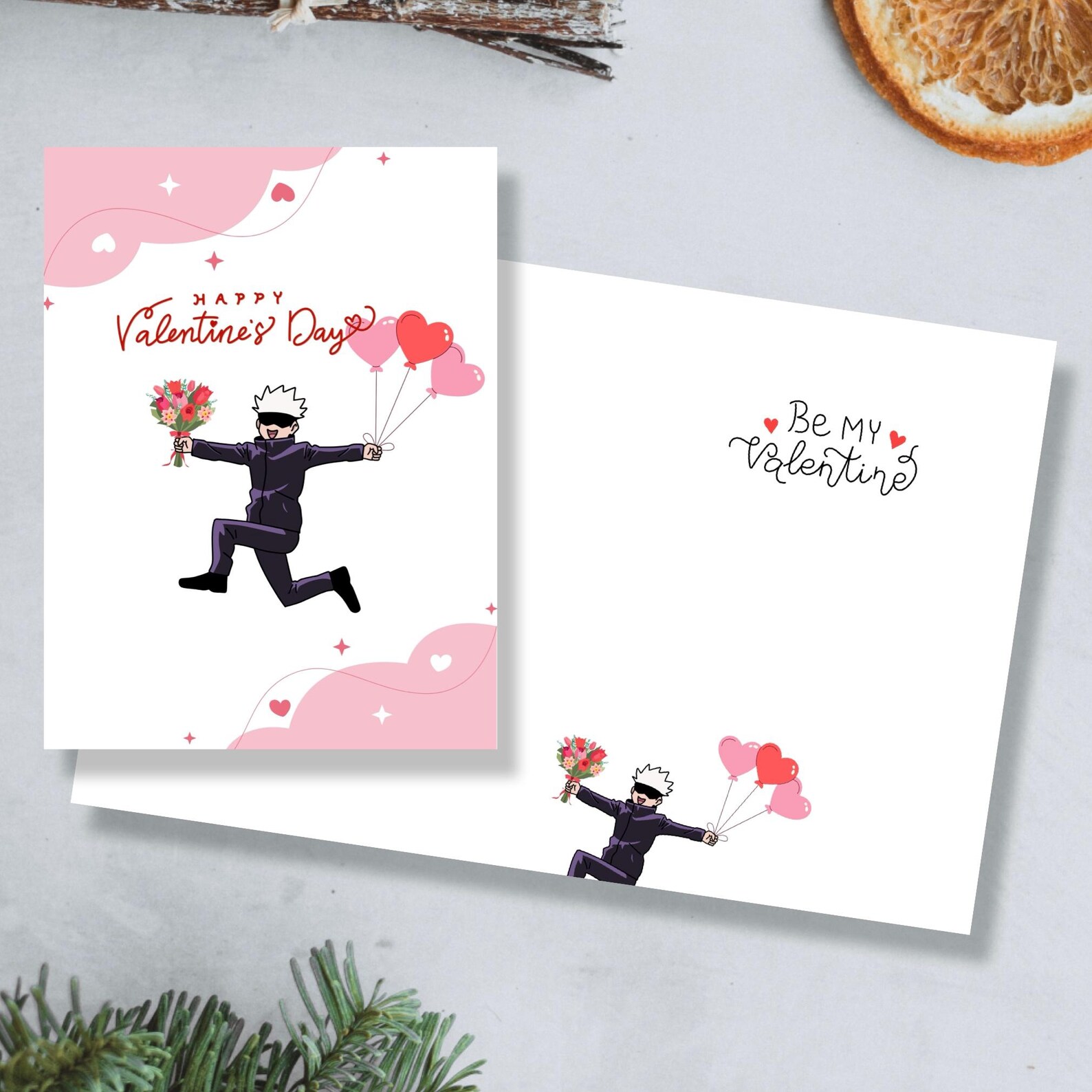 Gojo Satoru Valentines Card, Greeting Card for Jujitsu Kaisen Fans ...