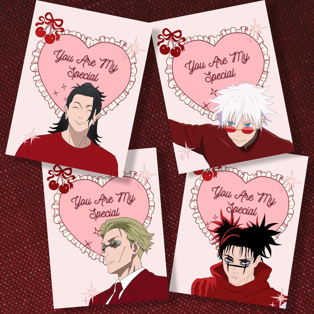 Gojo Satoru Valentines Card, Nanami, Geto, Choso, Greeting Card for ...