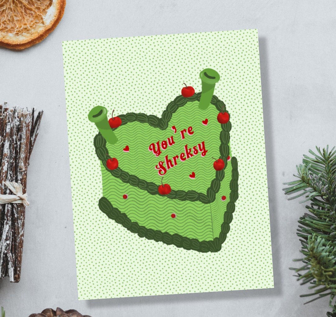 Cute Ogre Love Card, Cute Ogre Valentine Card, Shreksy Greeting Card ...
