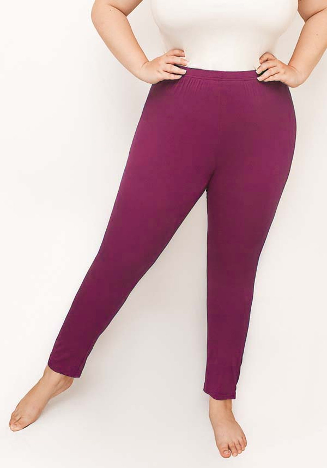 Tapered Leg Plus Size Stretch Pull on Pants rosey AU 22-32 - Etsy