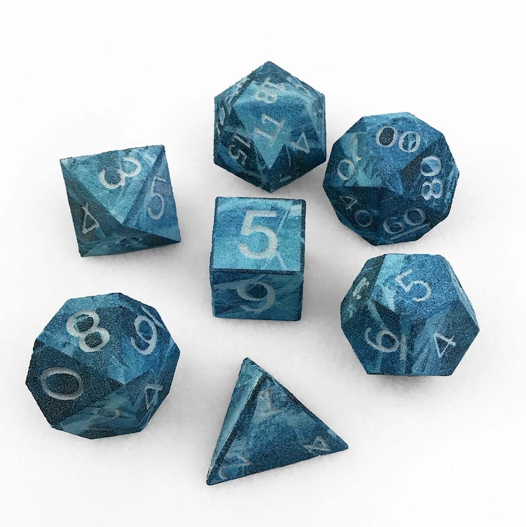 Custom 3D Printed | Polyhedral DND Dice Set | Dungeons & Dragons Full ...