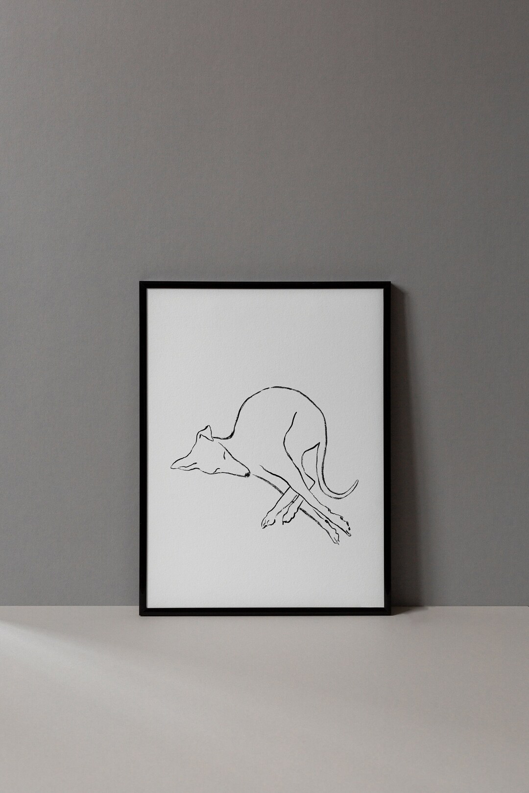 Sighthound Sleep Stretch - Personalised Greyhound Whippet Giclée Dog ...