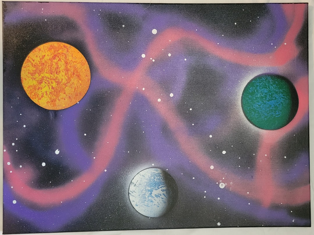 Galaxy Spray Paint Art - Etsy