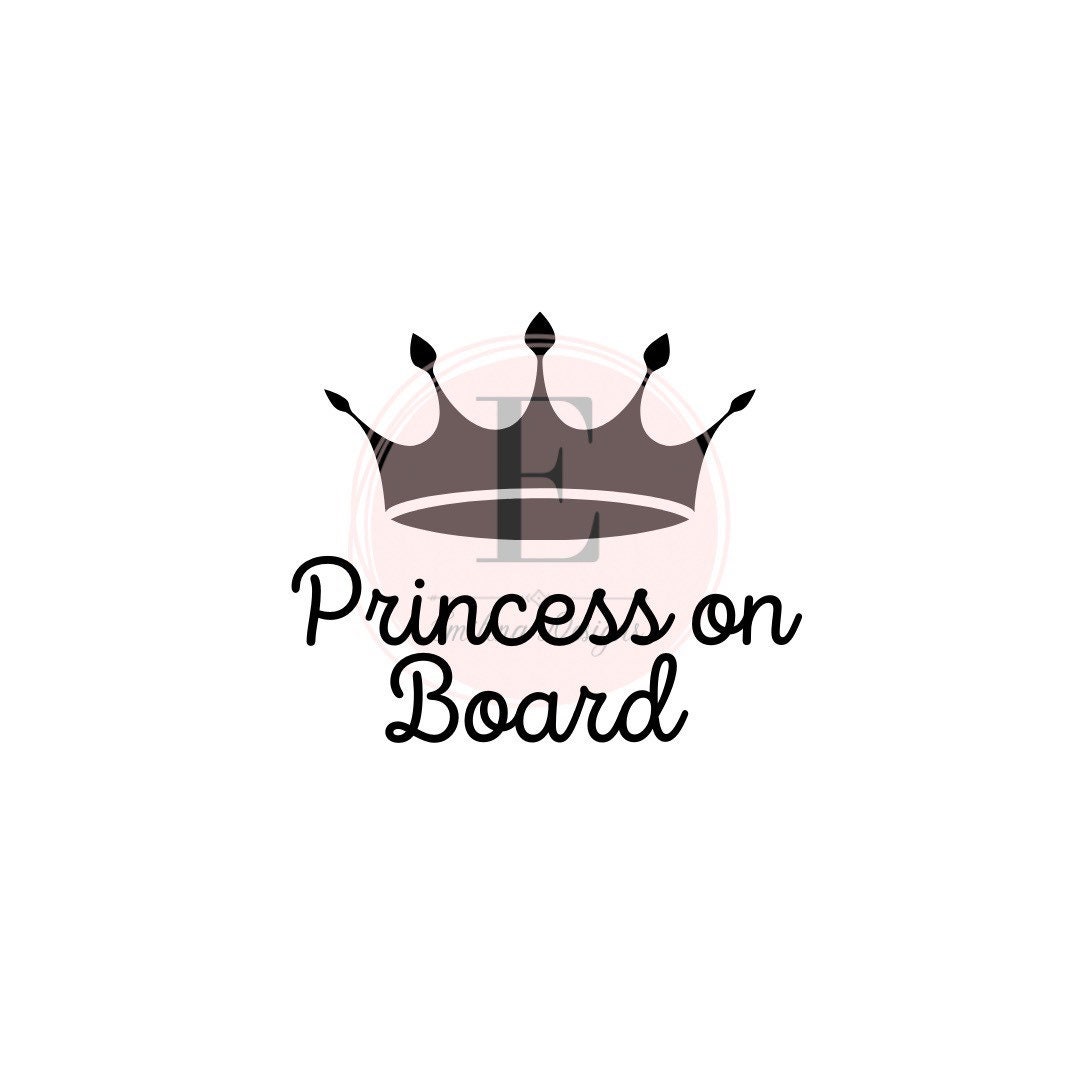Princess on Board Vinyl Decal - Etsy