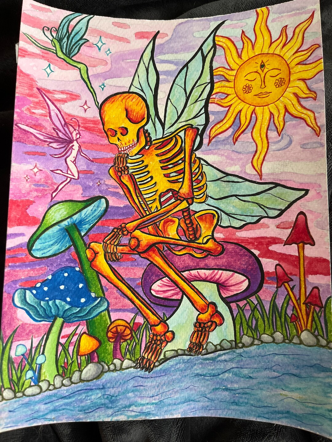 Trippy Skeleton Fairy Prints - Etsy