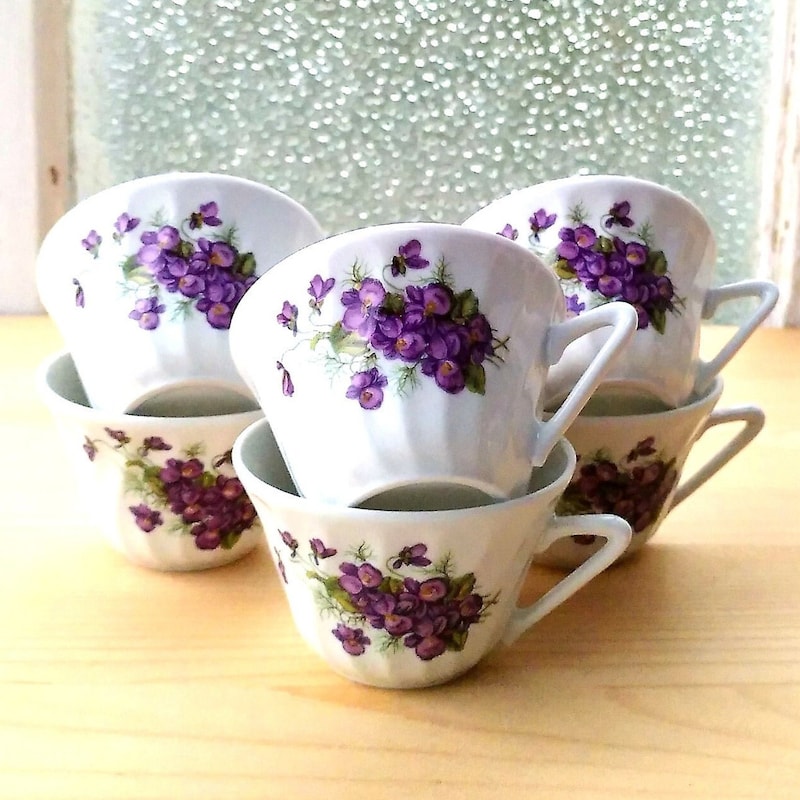 Vintage Porcelain Coffee Cups - Etsy