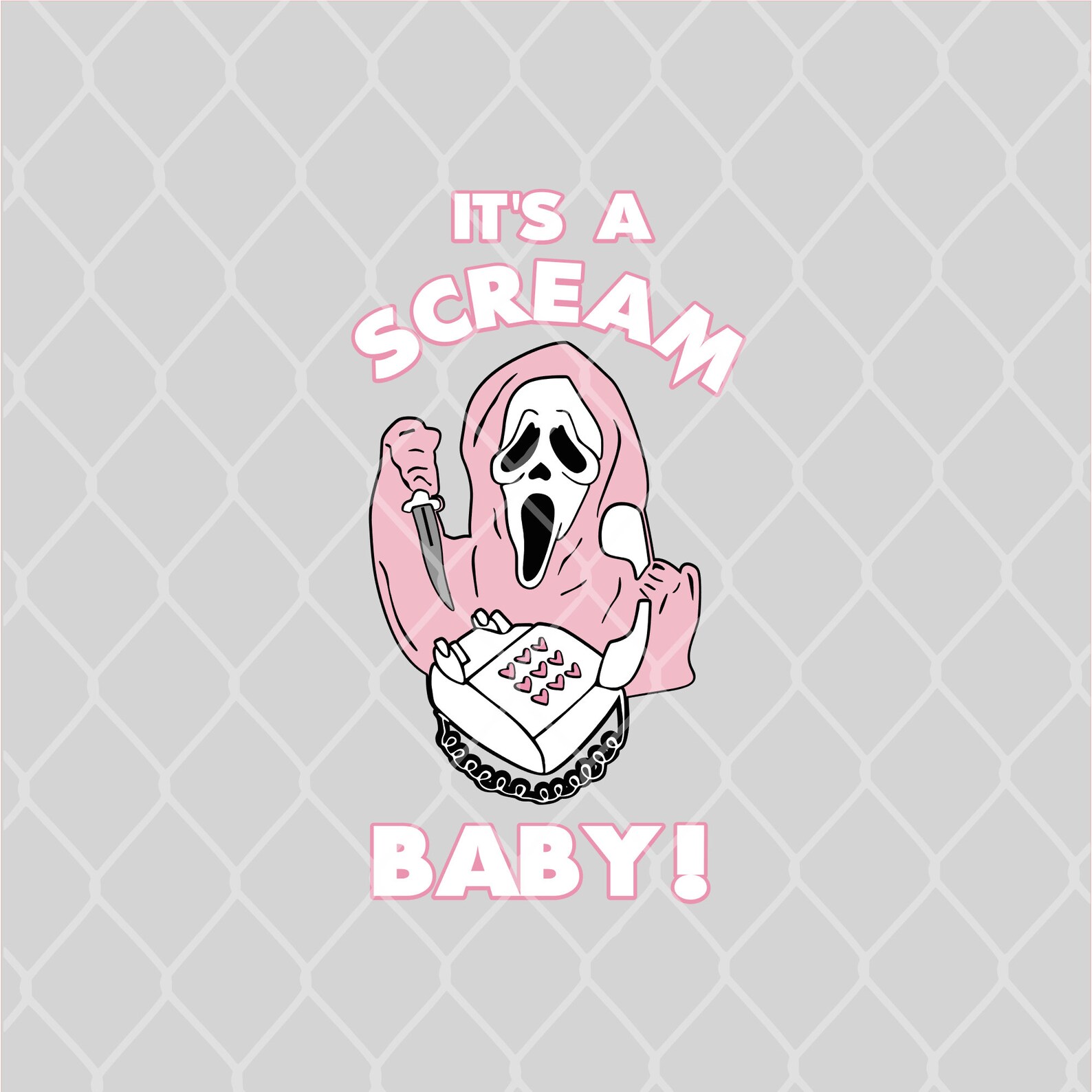 Ghostface Pink Baby Svg Layered Svg Cut File - Etsy Finland