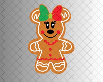 Minnie Mouse Gingerbread Svg - Etsy