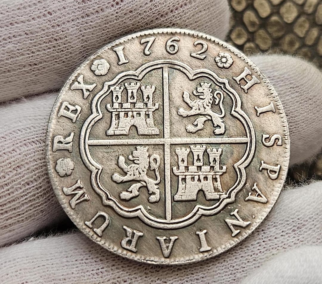 Spanish Coin 8 Reales 1762 Carlos III Rare Old Spanish Coin Collection ...