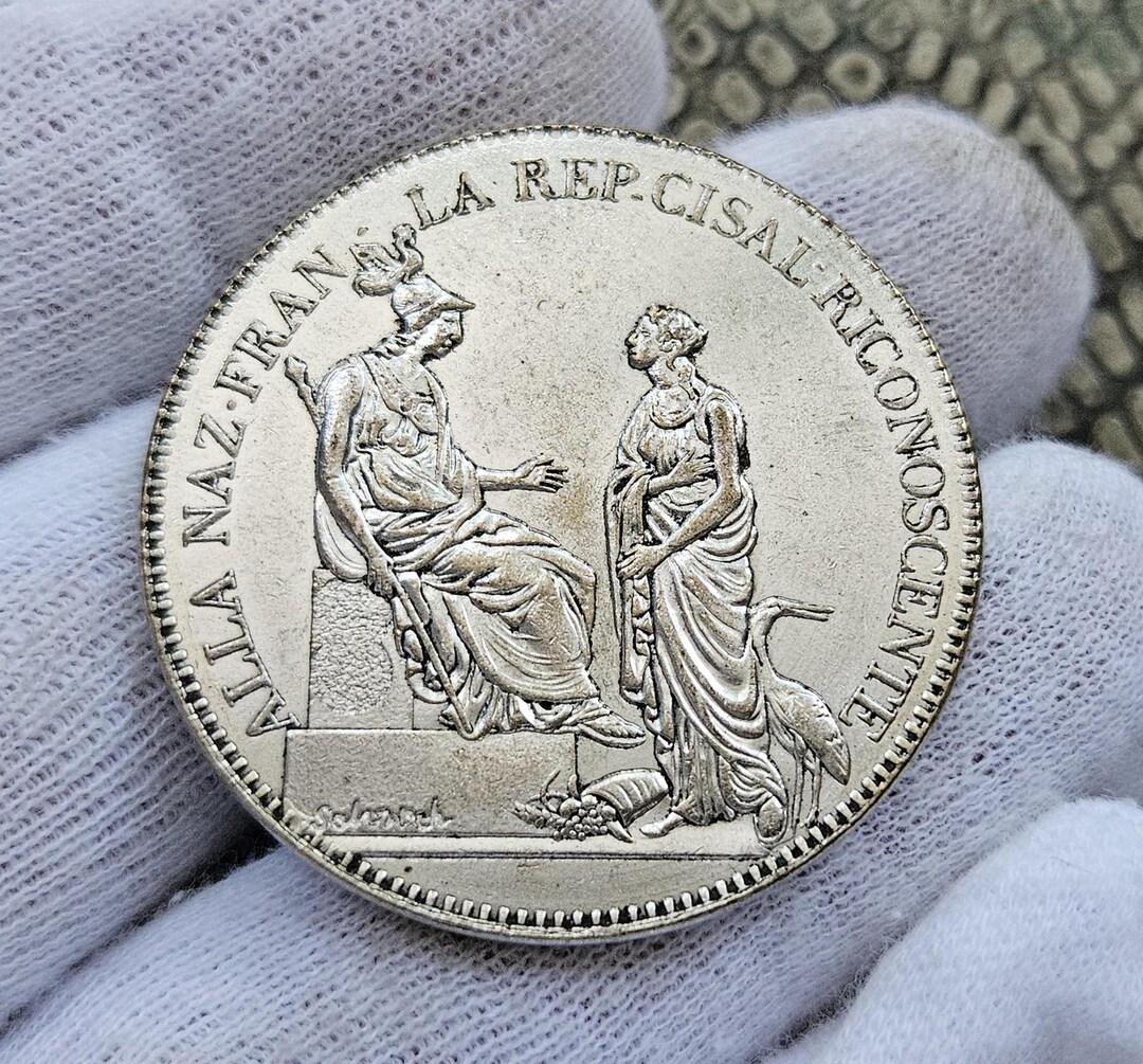 6 Lires Cisalpine Republic Italian States 1 Scudo 1800 Italian Coins ...