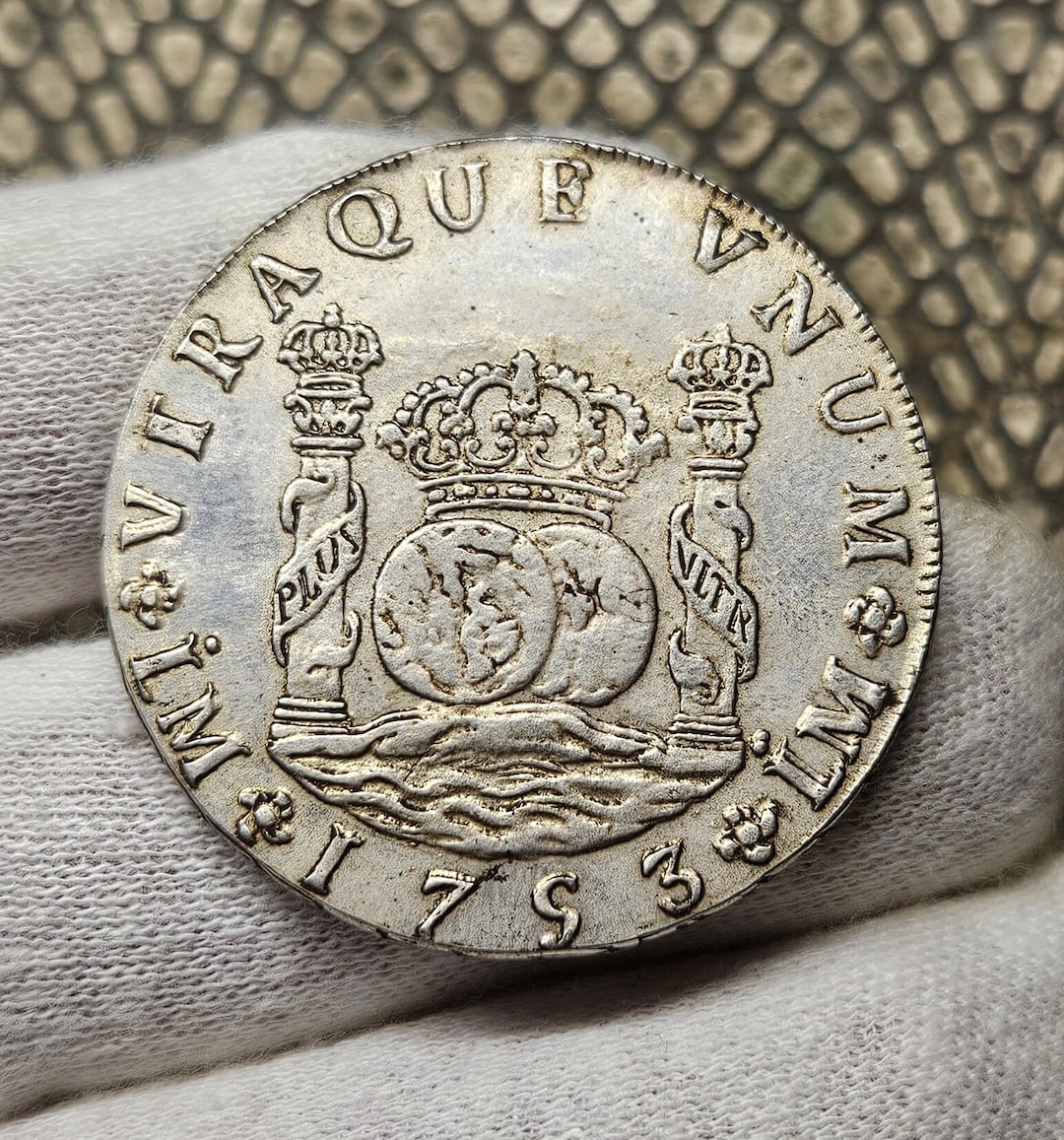 Spanish Coin 8 Reales 1753 Ferdin VI Coin Colonial Mexico Collectible ...