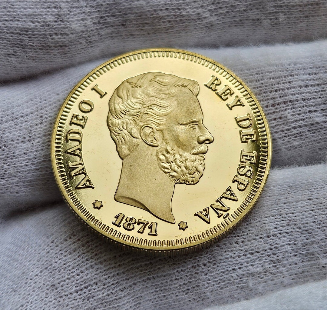 100 Pesetas 1871 Amadeo I Collectible Coin Very Rare Spanish Gold Coins ...