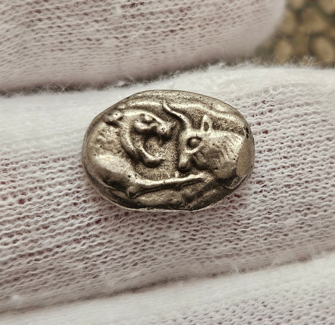 Gifted Coin Ancient Silver Double Centuries Coin of King Croesus of ...