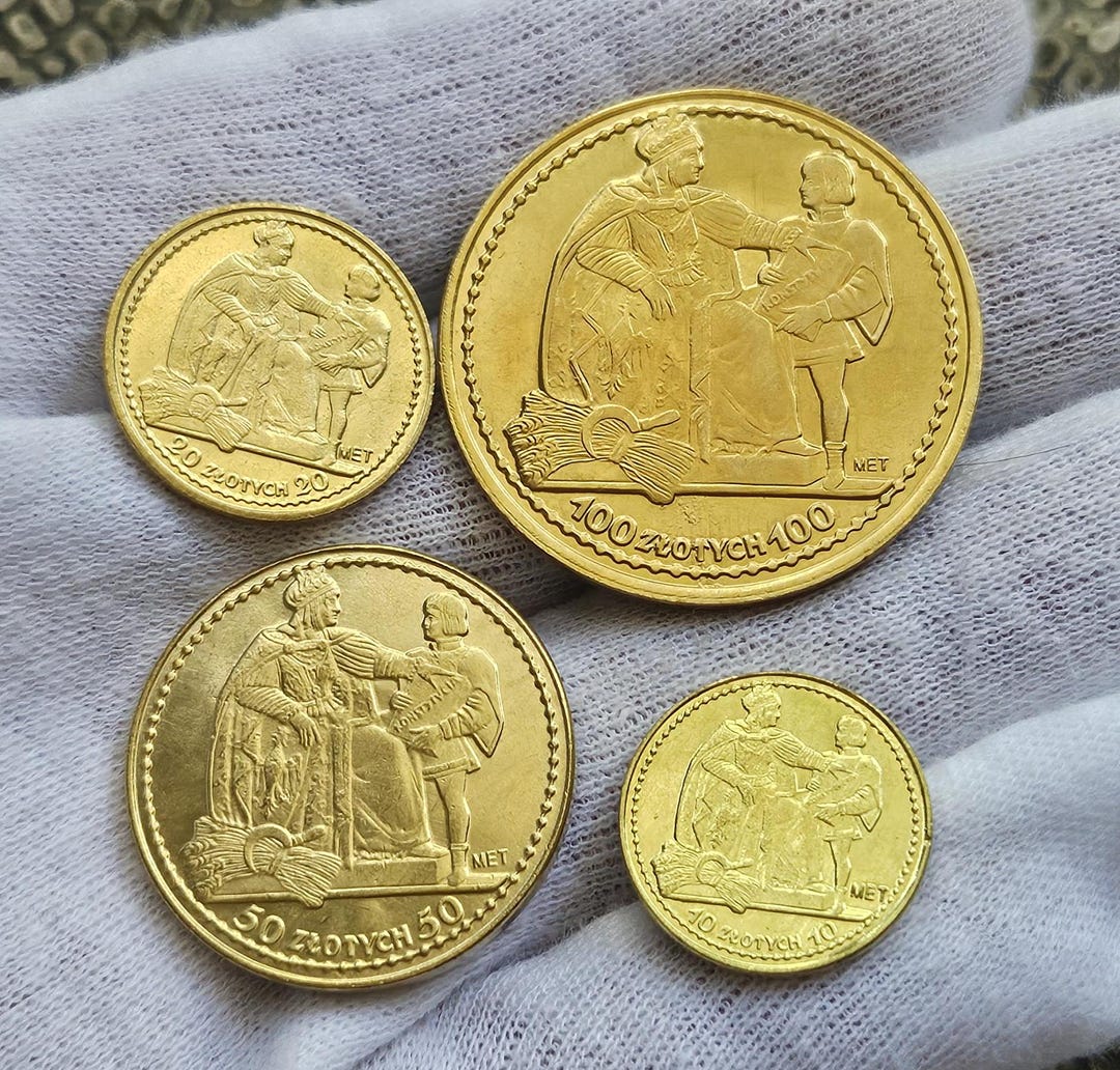 Polish Set 4 Coins 1925 Restrike Coins Collecting Gifted Coin ...