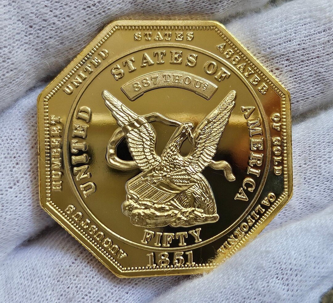 Usa Coin 50 Dollars Octagonal Gold Coin Augustus Humbert Coin Rare High ...