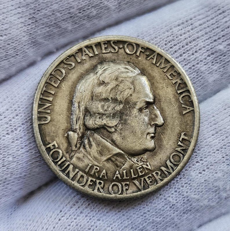 Usa Coin 1927 Commemorative Half Dollar Vermont Sesquicentennial ...